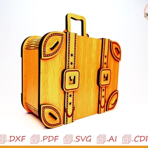 Acancia Suitcase for Laser Cutting/template for Cnc Laser/suitcase Box ...