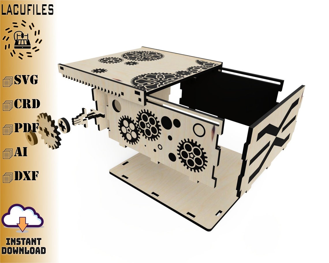 Cnc Plans Box Template Laser Cut Box Cnc Wood Box Templates | Etsy