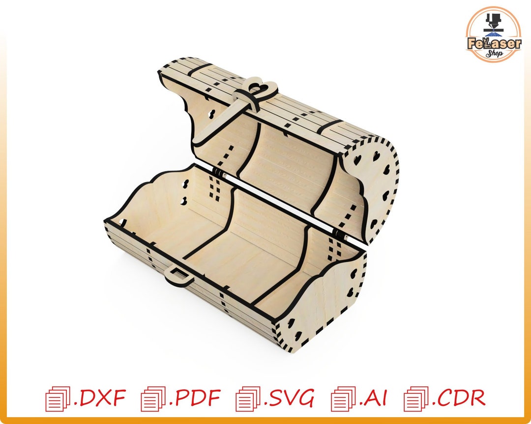 Laser Cutting Trunk, Cylindrical Box, Eyeglass Box, School Box ...