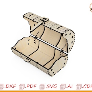 Laser Cutting Trunk, Cylindrical Box, Eyeglass Box, School Box ...