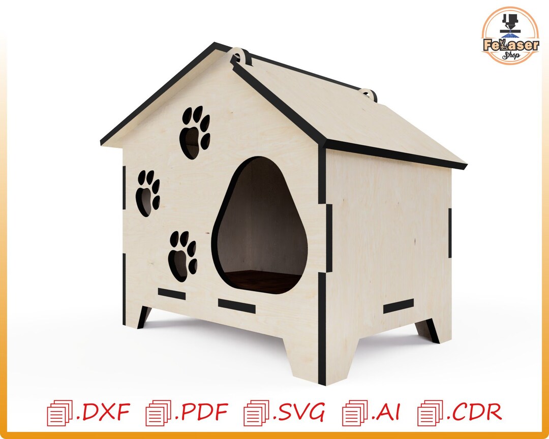 CNC Laser Cut Pet House Plans, Garden Decor (digital Download) - Etsy