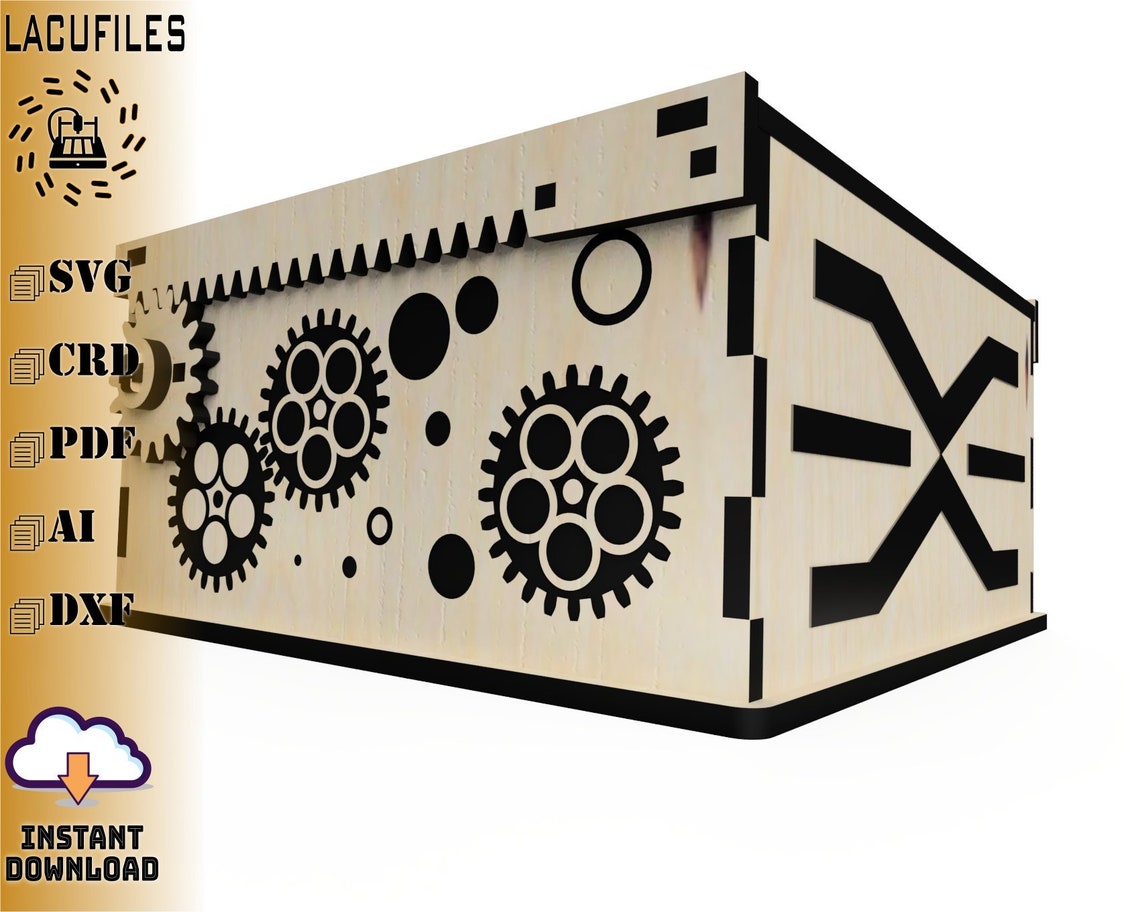 Cnc Plans Box Template Laser Cut Box Cnc Wood Box Templates | Etsy