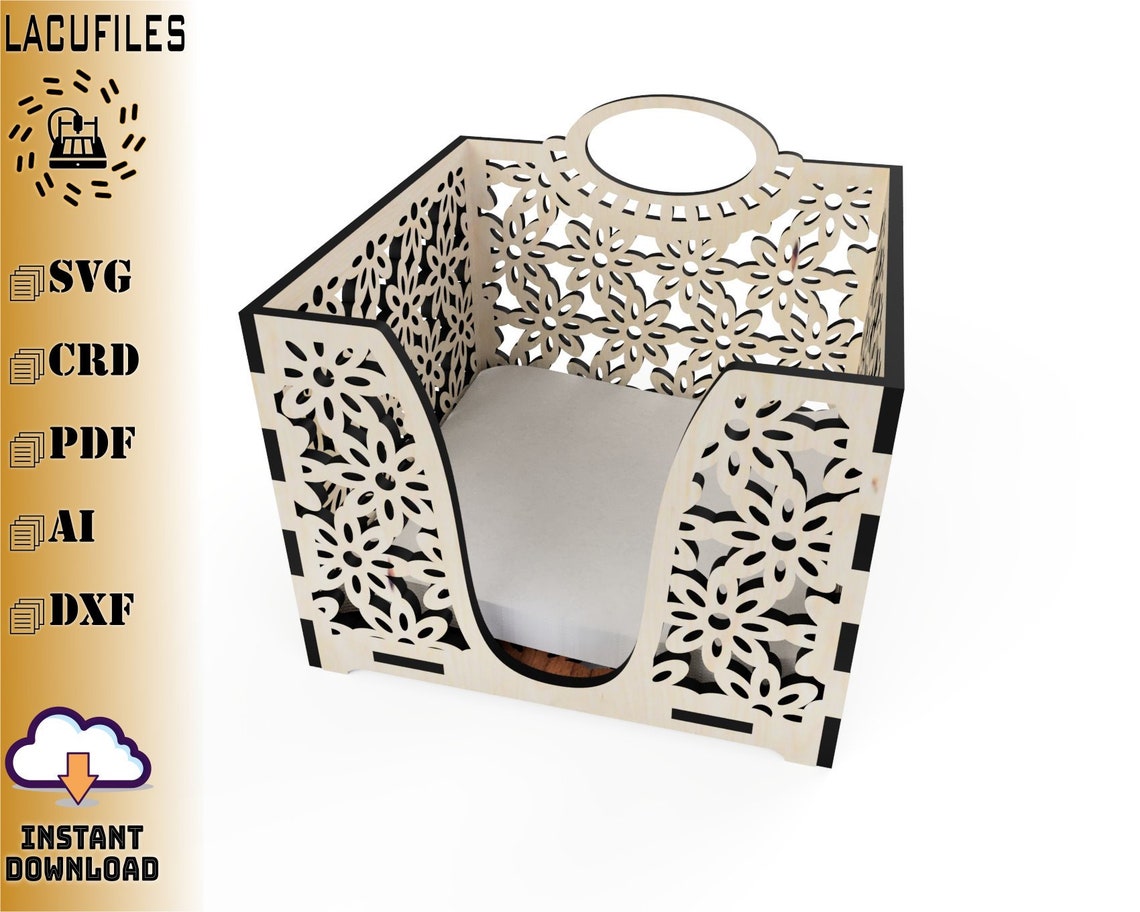 SVG Laser Cut Files Napkin Box for Tables 3.5mm SVG Laser Cut | Etsy