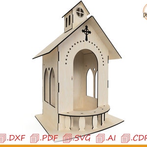 Religious House for Laser Cutting, Church for Laser Cutting ...