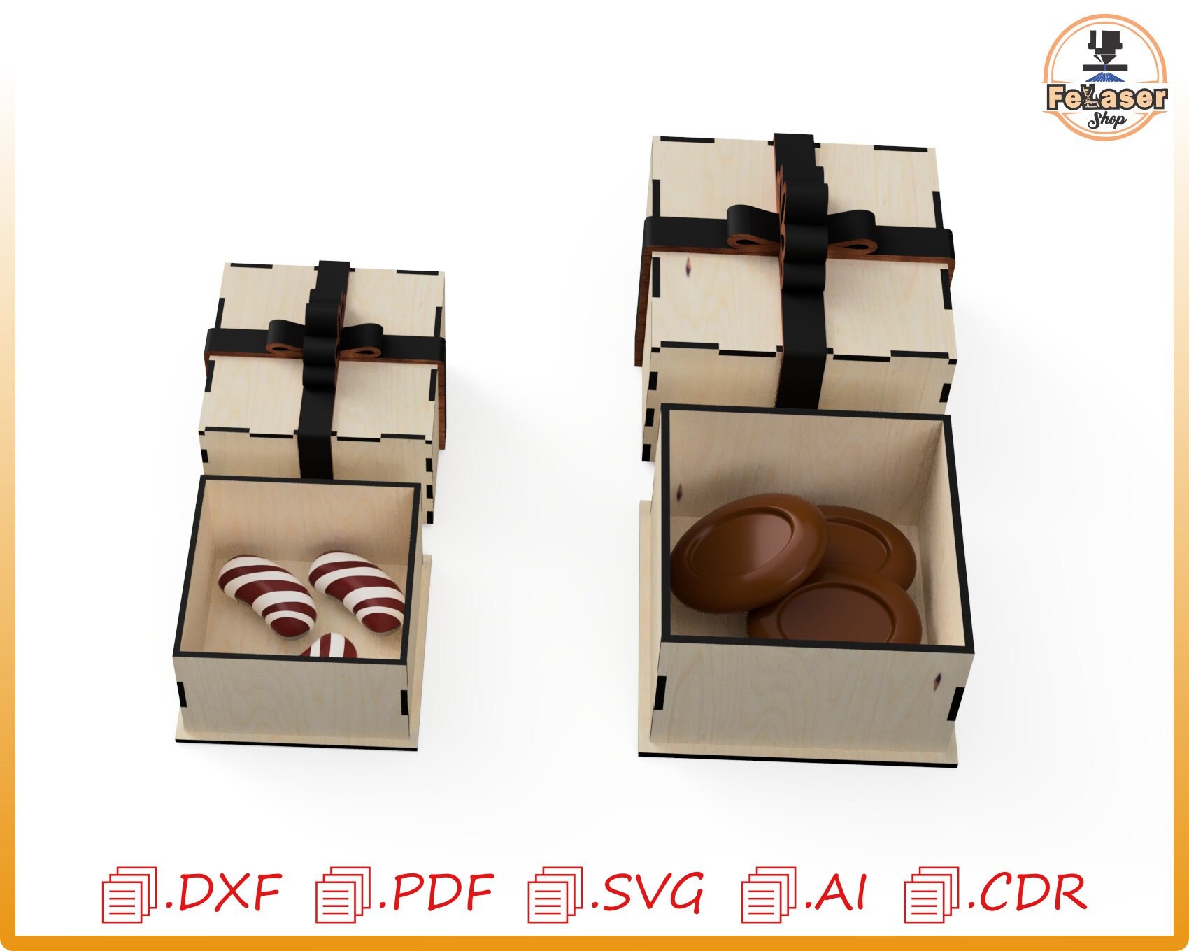 Gift Box for Cnc Laser Cutting Gift Type Box Nestable Box - Etsy