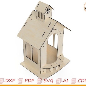 Religious House for Laser Cutting, Church for Laser Cutting ...