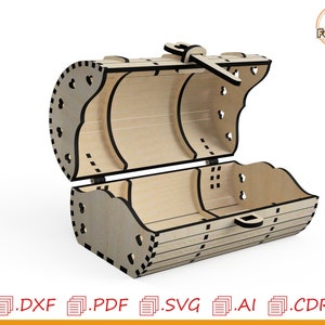 Laser Cutting Trunk, Cylindrical Box, Eyeglass Box, School Box ...