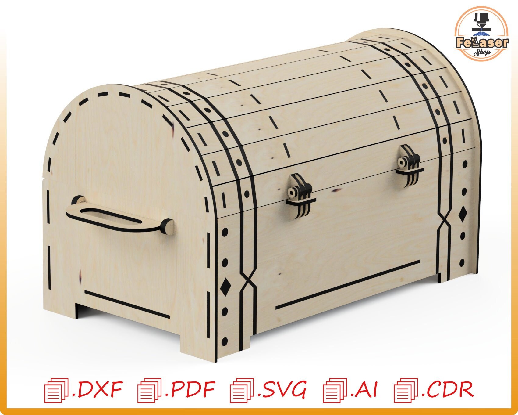 Large Trunk for Laser Cutting Chest for Laser Cutting - Etsy