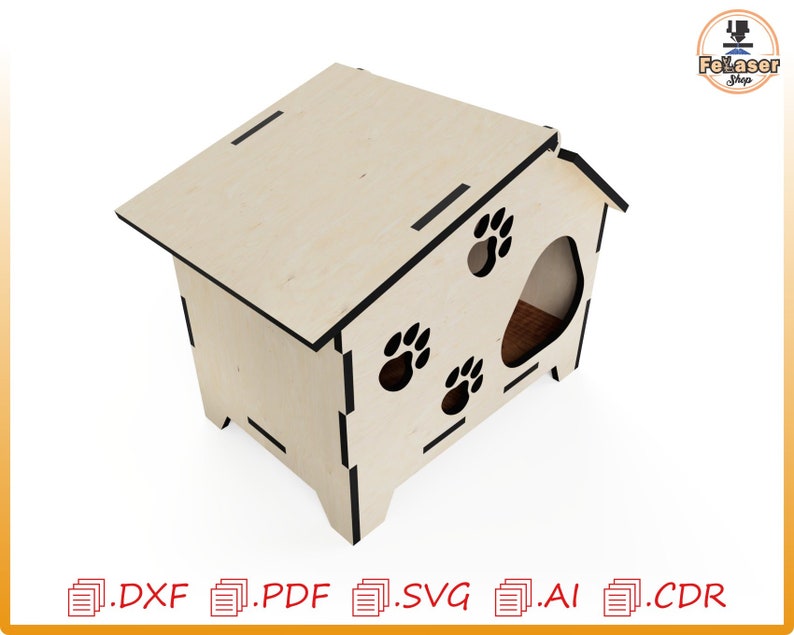 CNC Laser Cut Pet House Plans, Garden Decor (digital Download) - Etsy