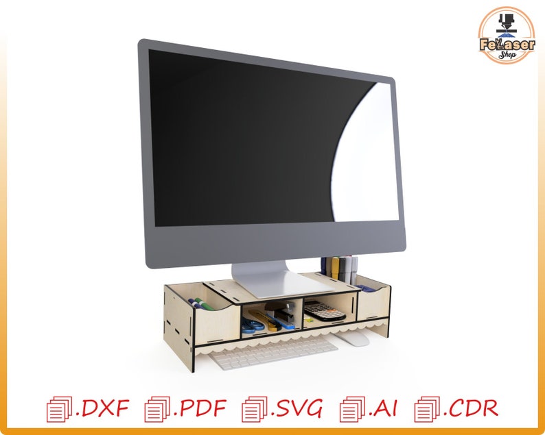 Computer Monitor Table Organizer Pc Organizer Monitor Shelf - Etsy