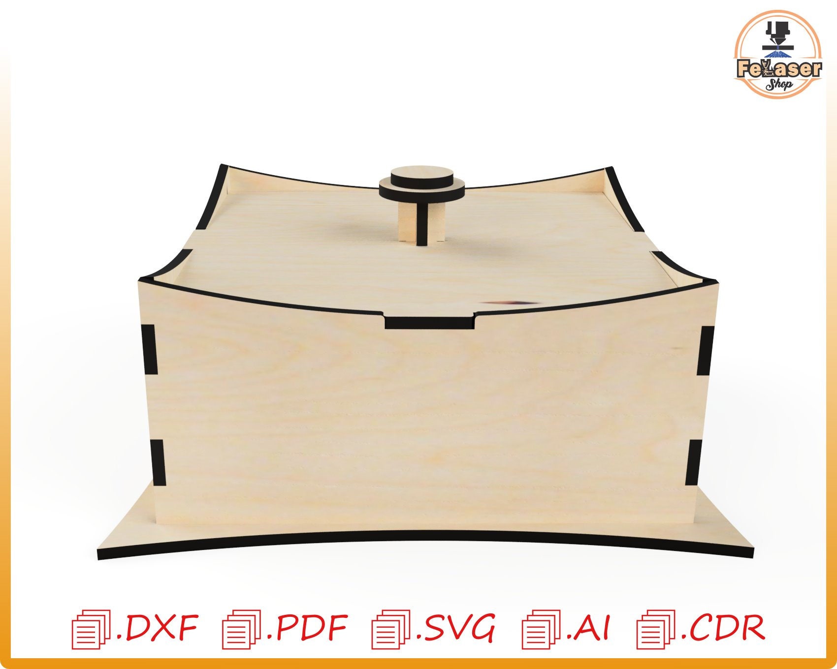 Square Box for Cnc Laser Cutting Home Storage and - Etsy