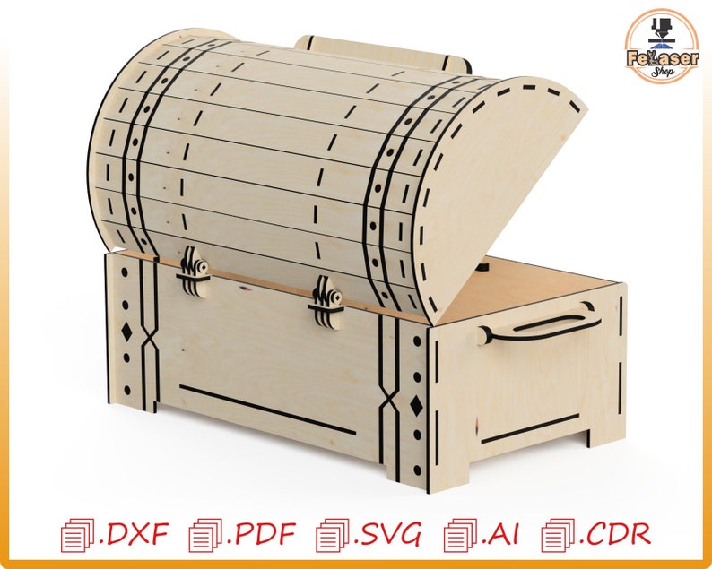 Large Trunk for Laser Cutting Chest for Laser Cutting - Etsy