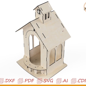 Religious House for Laser Cutting, Church for Laser Cutting ...