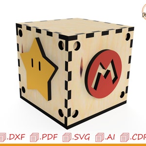Super Mario Bros Laser Cut Box: Vector Files (digital Download) - Etsy