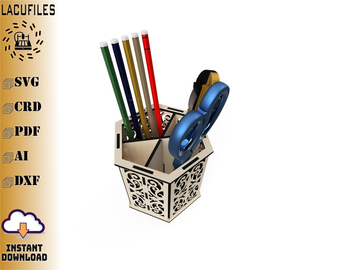 Pen Holder for Laser Cutting Organizer to Store Pens | Etsy