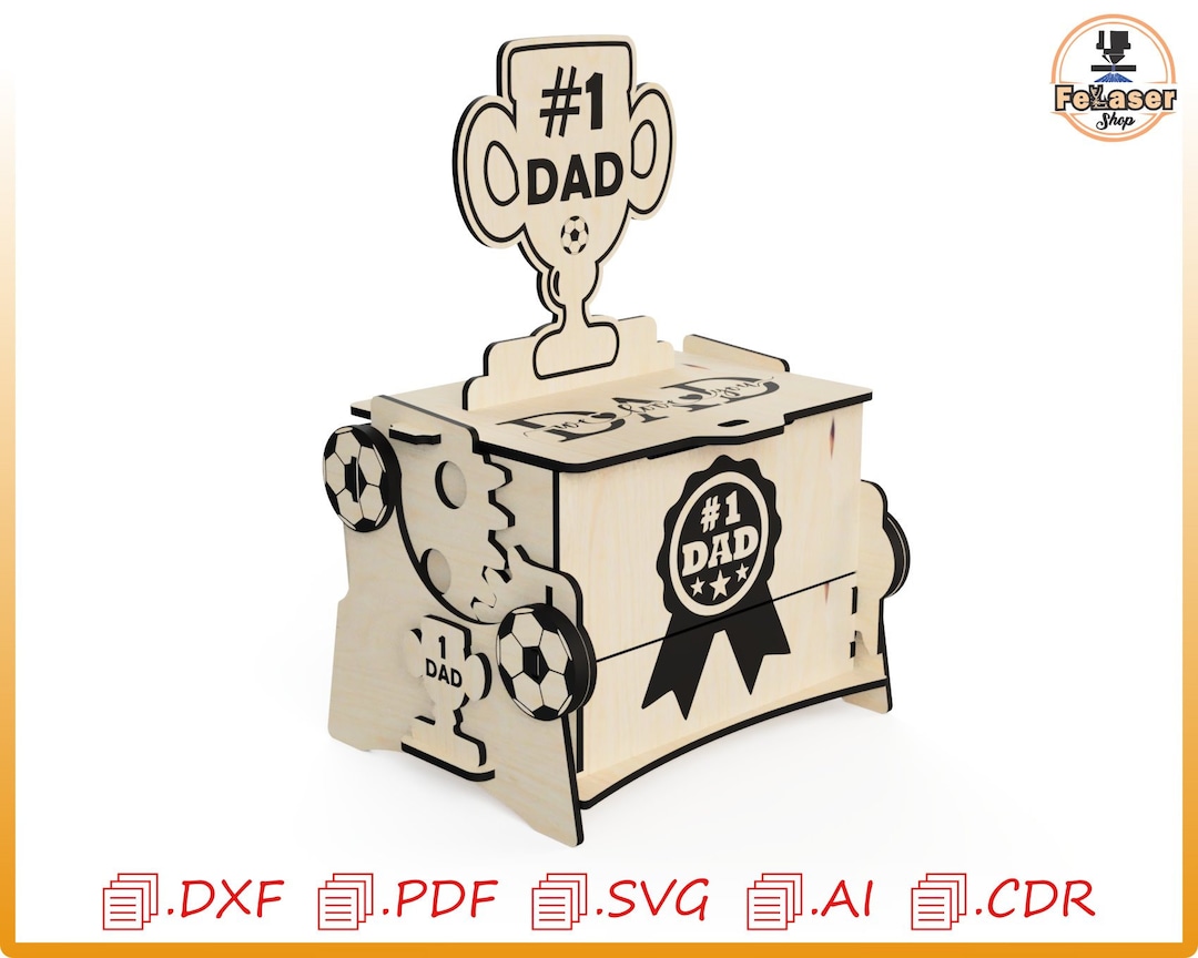Laser Cut Mechanical Dad Box Template, Personalized Wood Case (digital ...