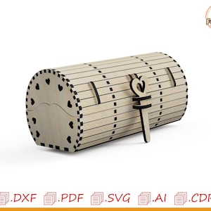 Laser Cutting Trunk, Cylindrical Box, Eyeglass Box, School Box ...