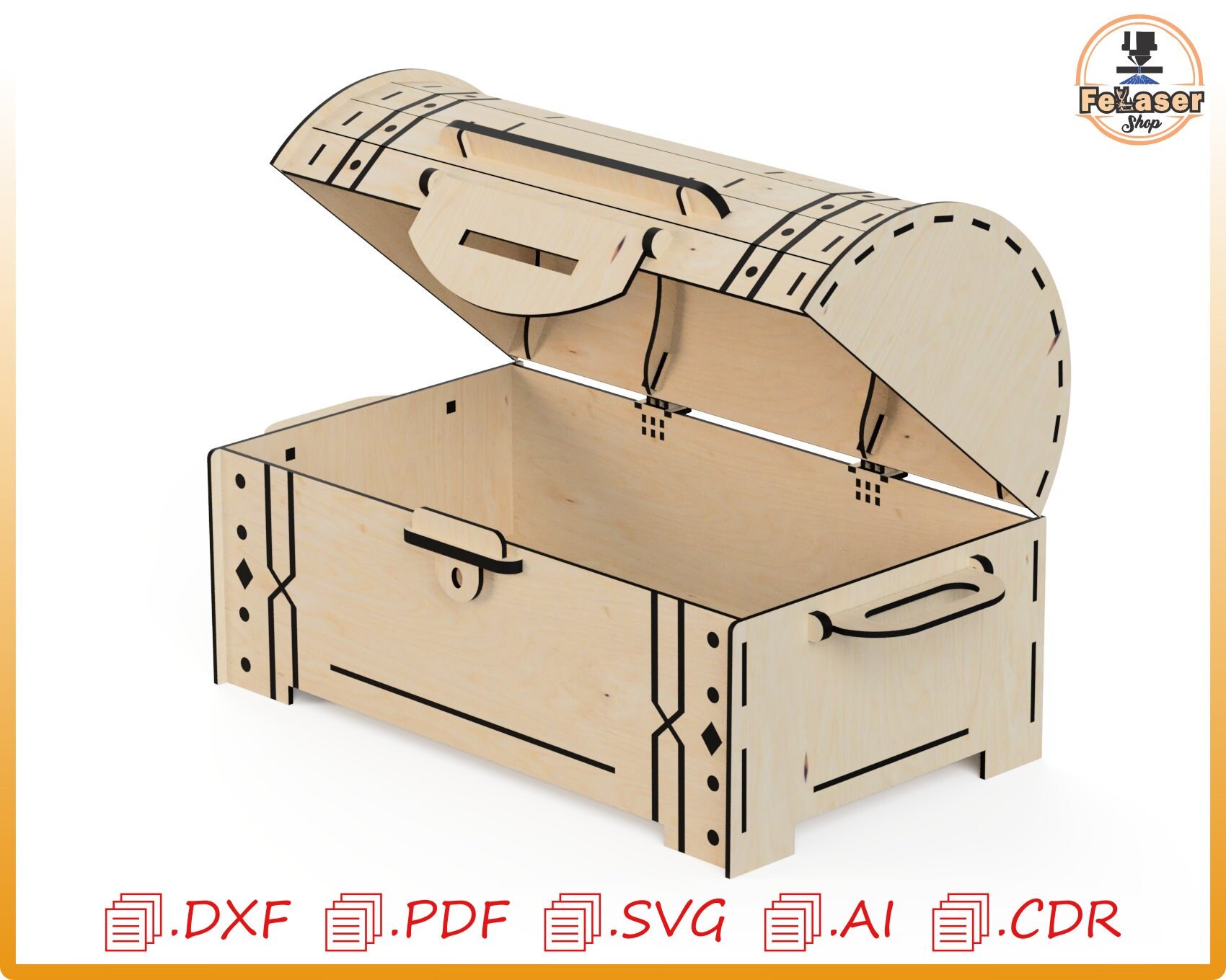 Large Trunk for Laser Cutting Chest for Laser Cutting - Etsy