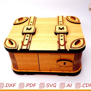 Acancia Suitcase for Laser Cutting/template for Cnc Laser/suitcase Box ...