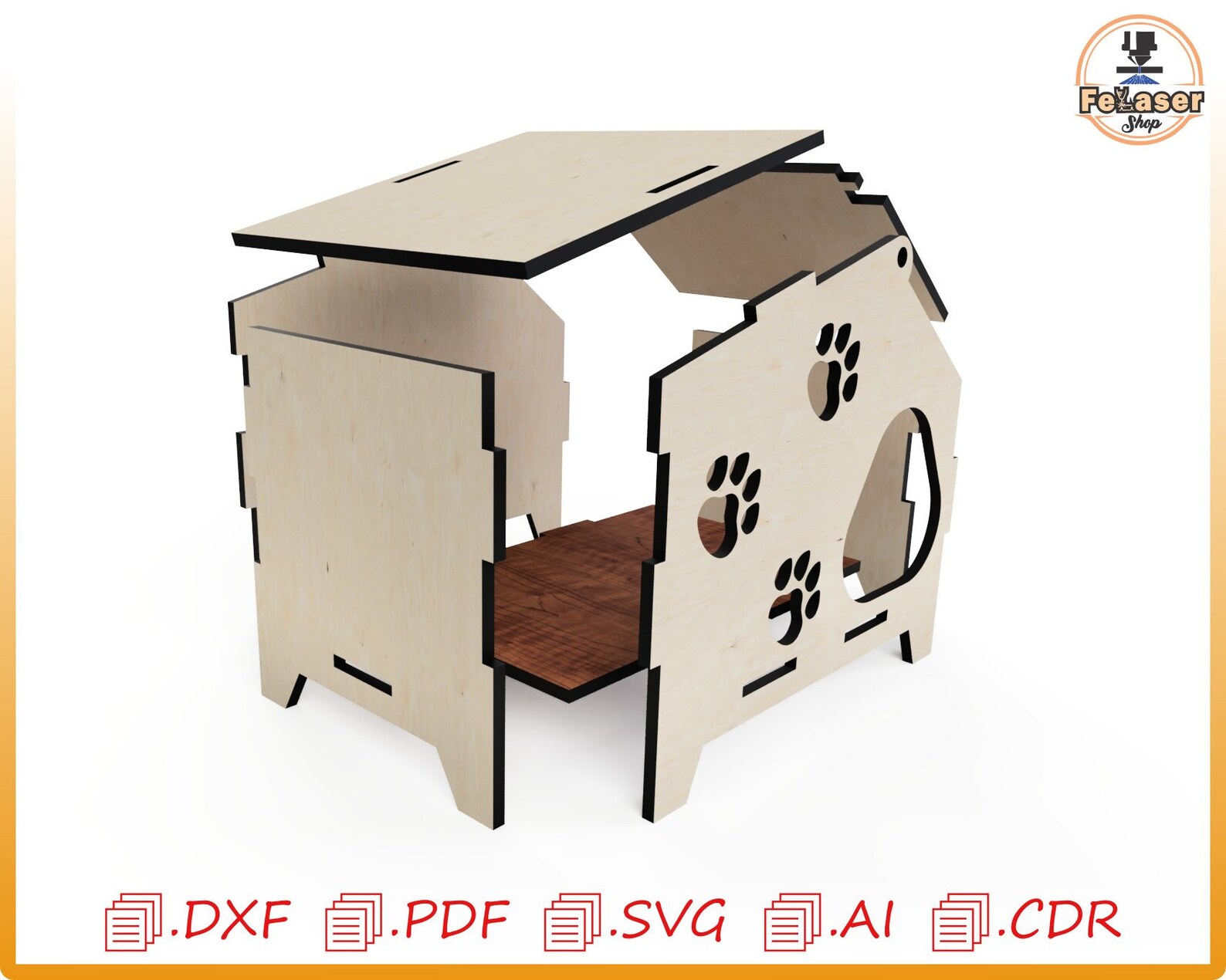 CNC Laser Cut Pet House Plans, Garden Decor (digital Download) - Etsy