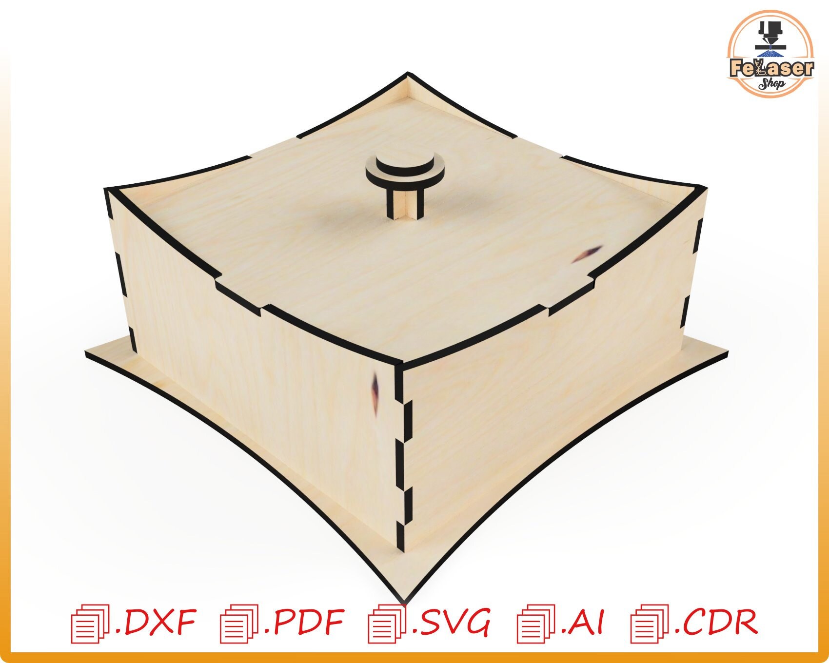 Square Box for Cnc Laser Cutting Home Storage and - Etsy