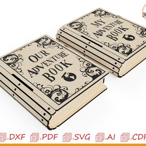 Laser Cut Book Box: Wooden Storage, Craft Project (digital File) - Etsy