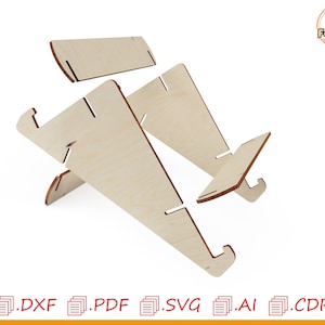 TABLET STAND - Laser Cut Template Plans - Wooden iPad Stand - Wood ...