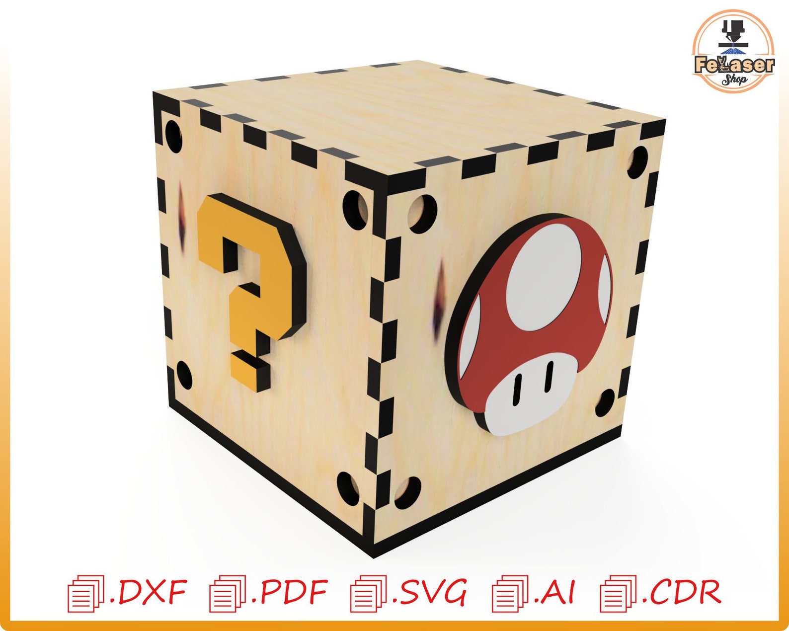 Super Mario Bros Laser Cut Box: Vector Files (digital Download) - Etsy