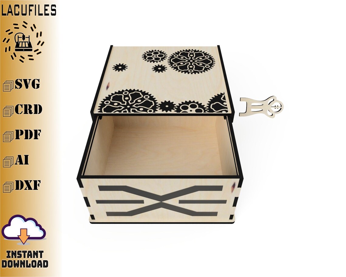 Cnc Plans Box Template Laser Cut Box Cnc Wood Box Templates | Etsy