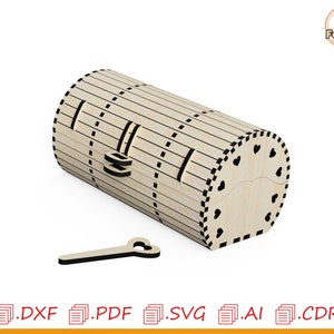 Laser Cutting Trunk, Cylindrical Box, Eyeglass Box, School Box ...