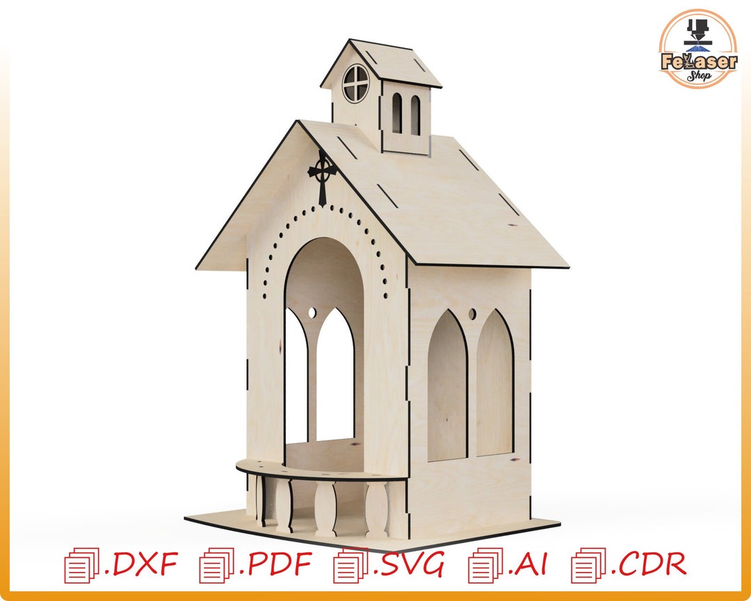 Religious House for Laser Cutting, Church for Laser Cutting ...