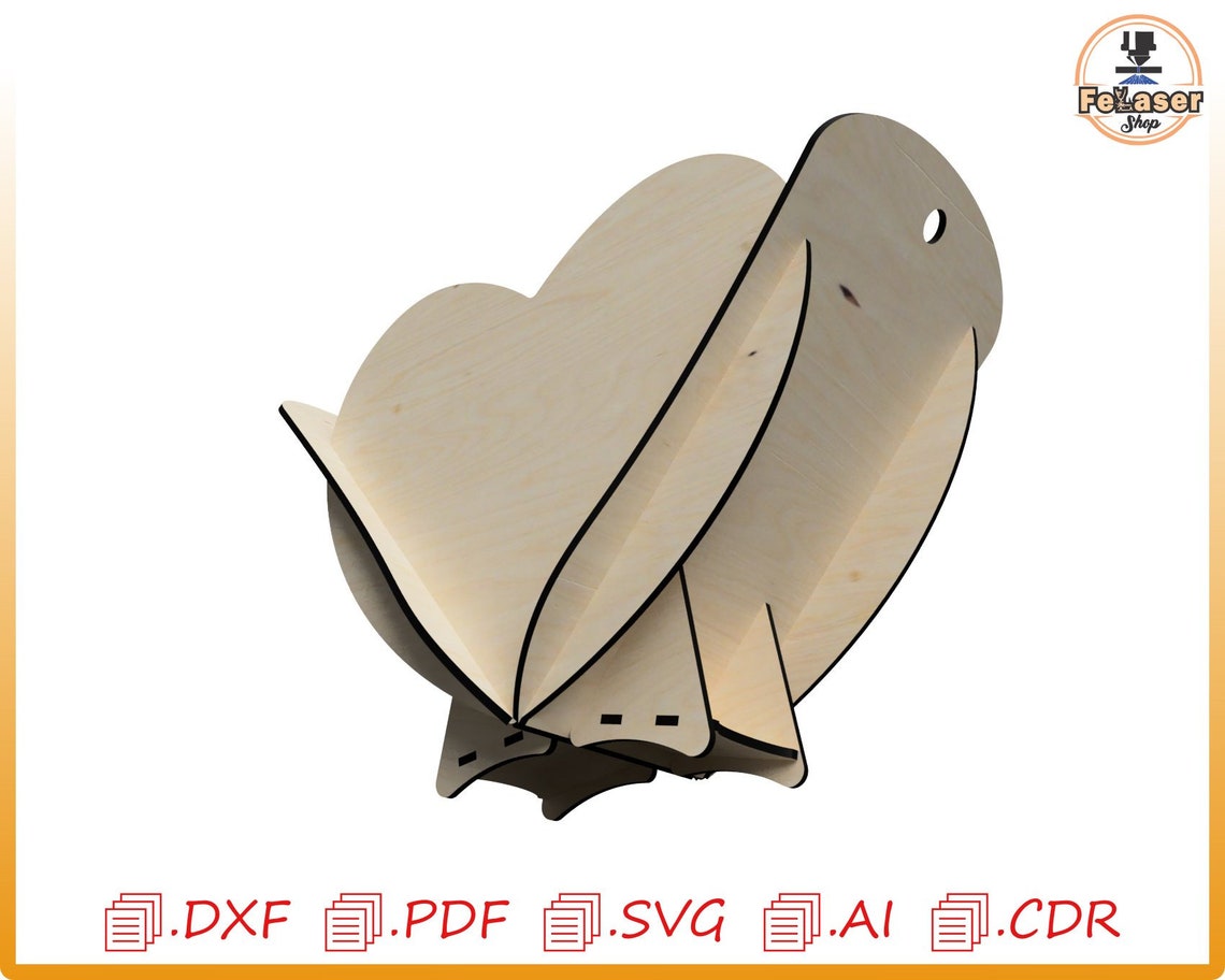 Heart for Cnc Laser Cutting Heart-shaped Basket to Assemble - Etsy