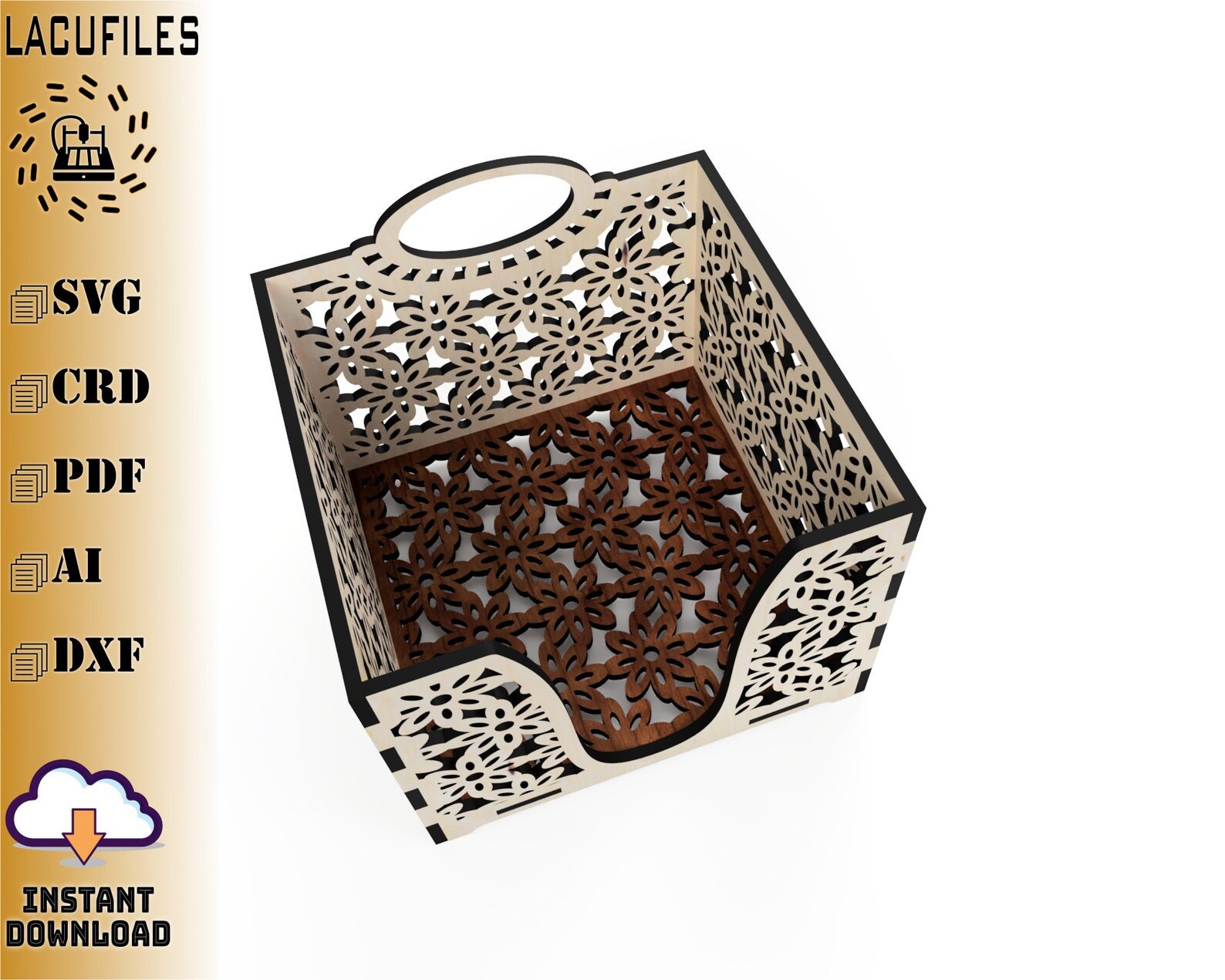 SVG Laser Cut Files Napkin Box for Tables 3.5mm SVG Laser Cut | Etsy