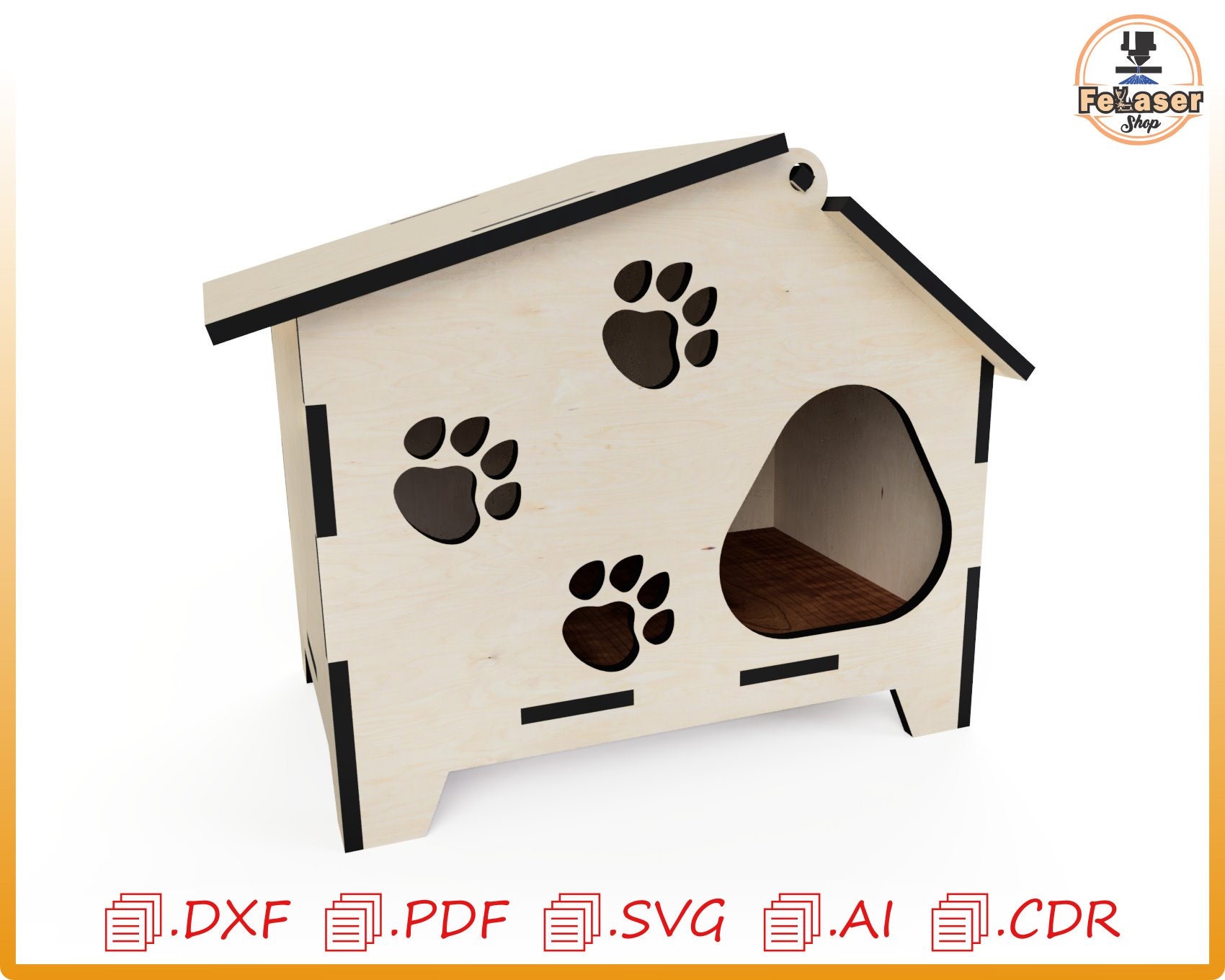 CNC Laser Cut Pet House Plans, Garden Decor (digital Download) - Etsy