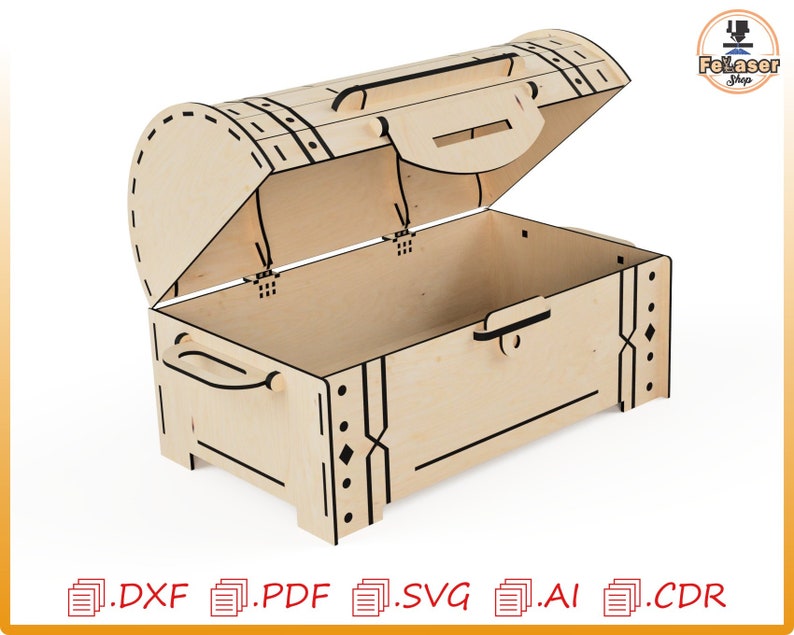 Large Trunk for Laser Cutting Chest for Laser Cutting - Etsy