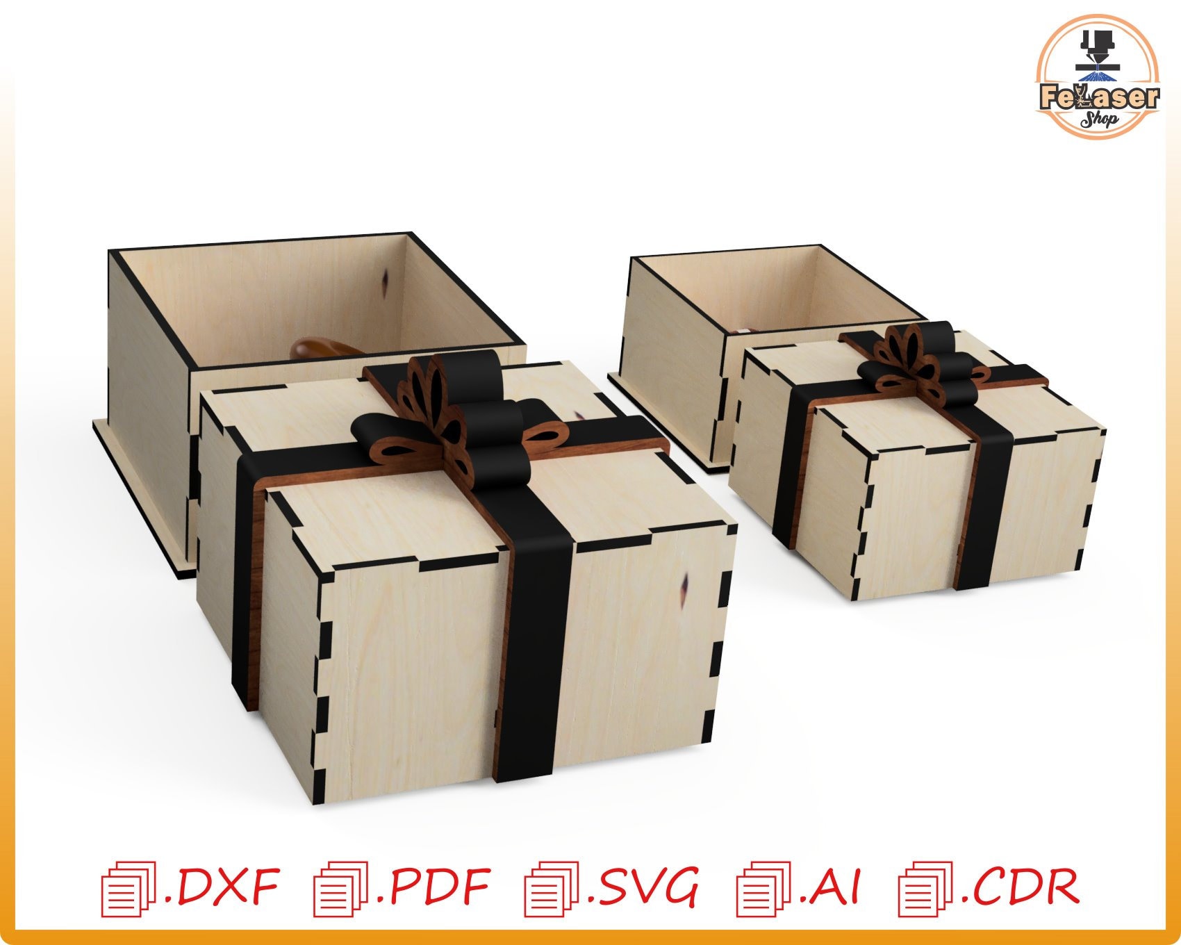 Gift Box for Cnc Laser Cutting Gift Type Box Nestable Box - Etsy