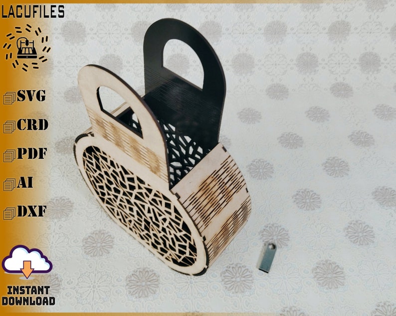 Wood Bag for Laser Cutting Svg Dxf Cdr Folding Bag for CNC - Etsy