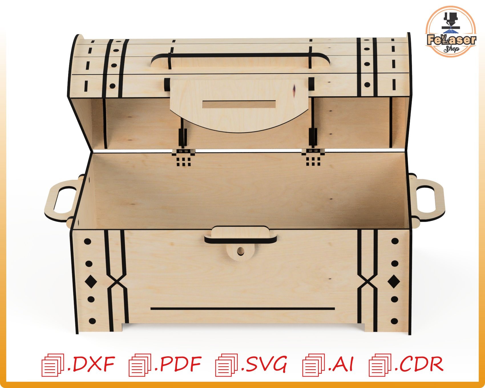 Large Trunk for Laser Cutting Chest for Laser Cutting - Etsy