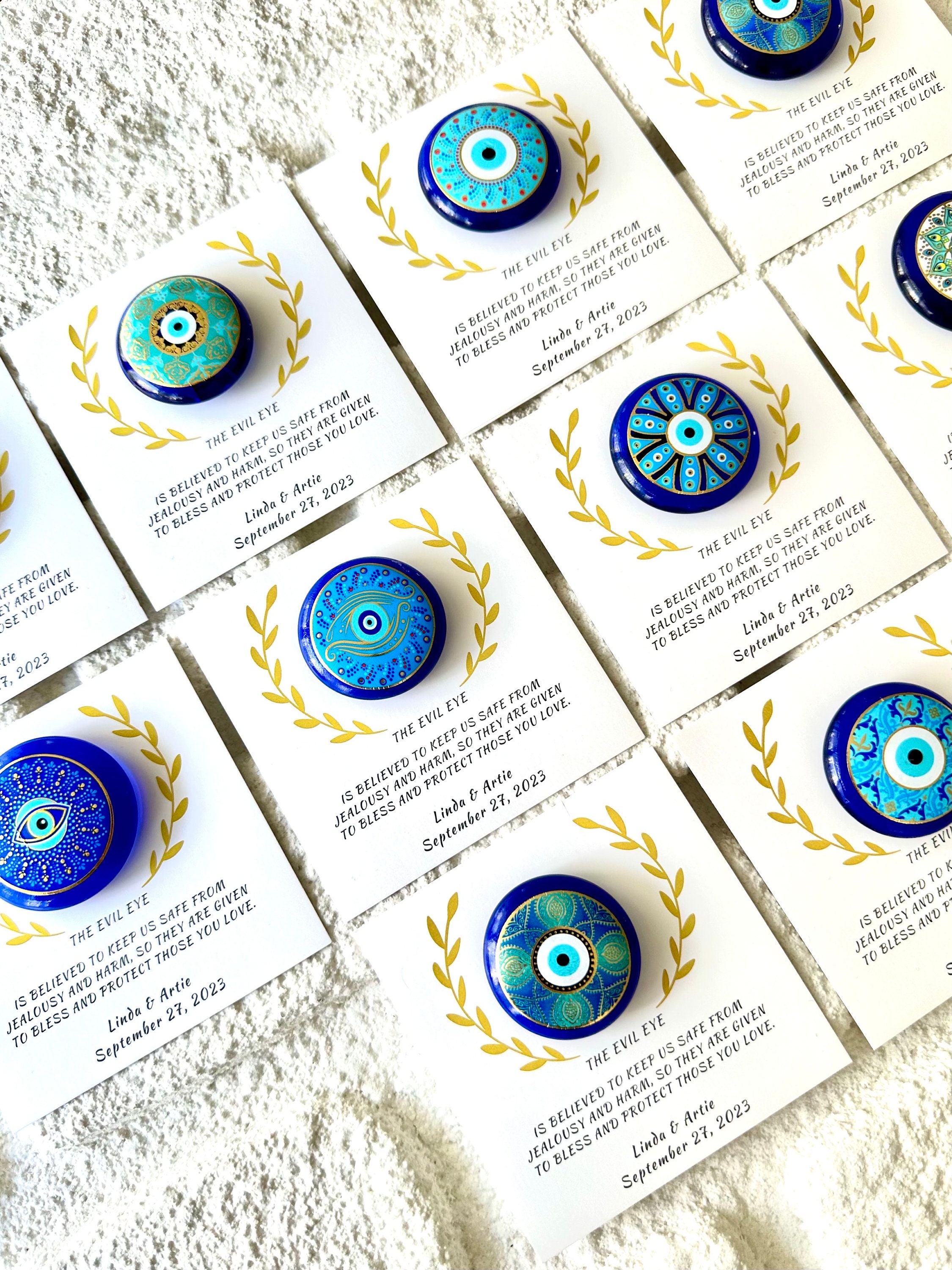 Evil Eye Magnet Favors, Wedding Favors for Guests, Unique Wedding ...