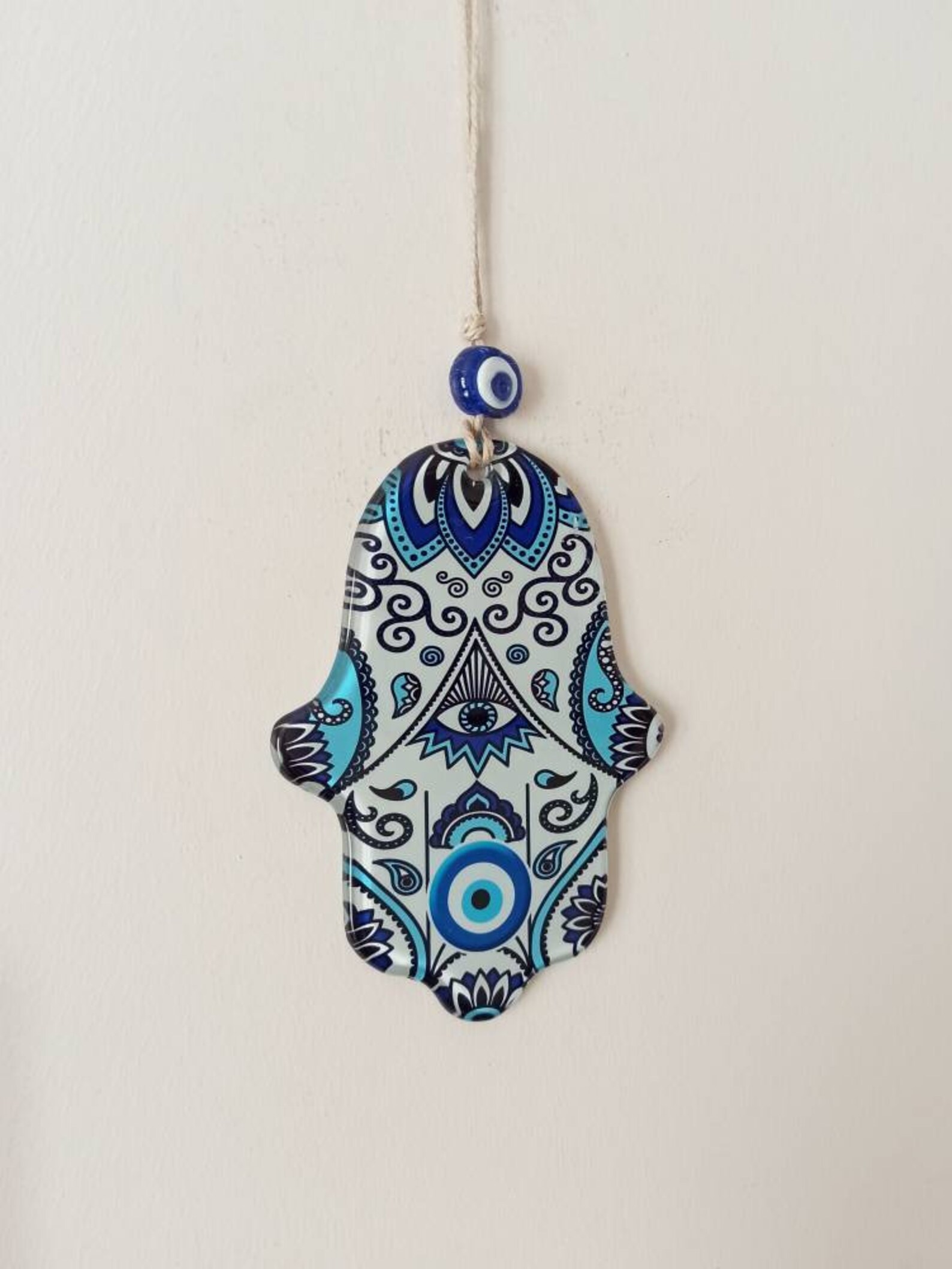 Hamsa Hand Decor Hamsa Home Blessing Glass Hamsa Wall - Etsy