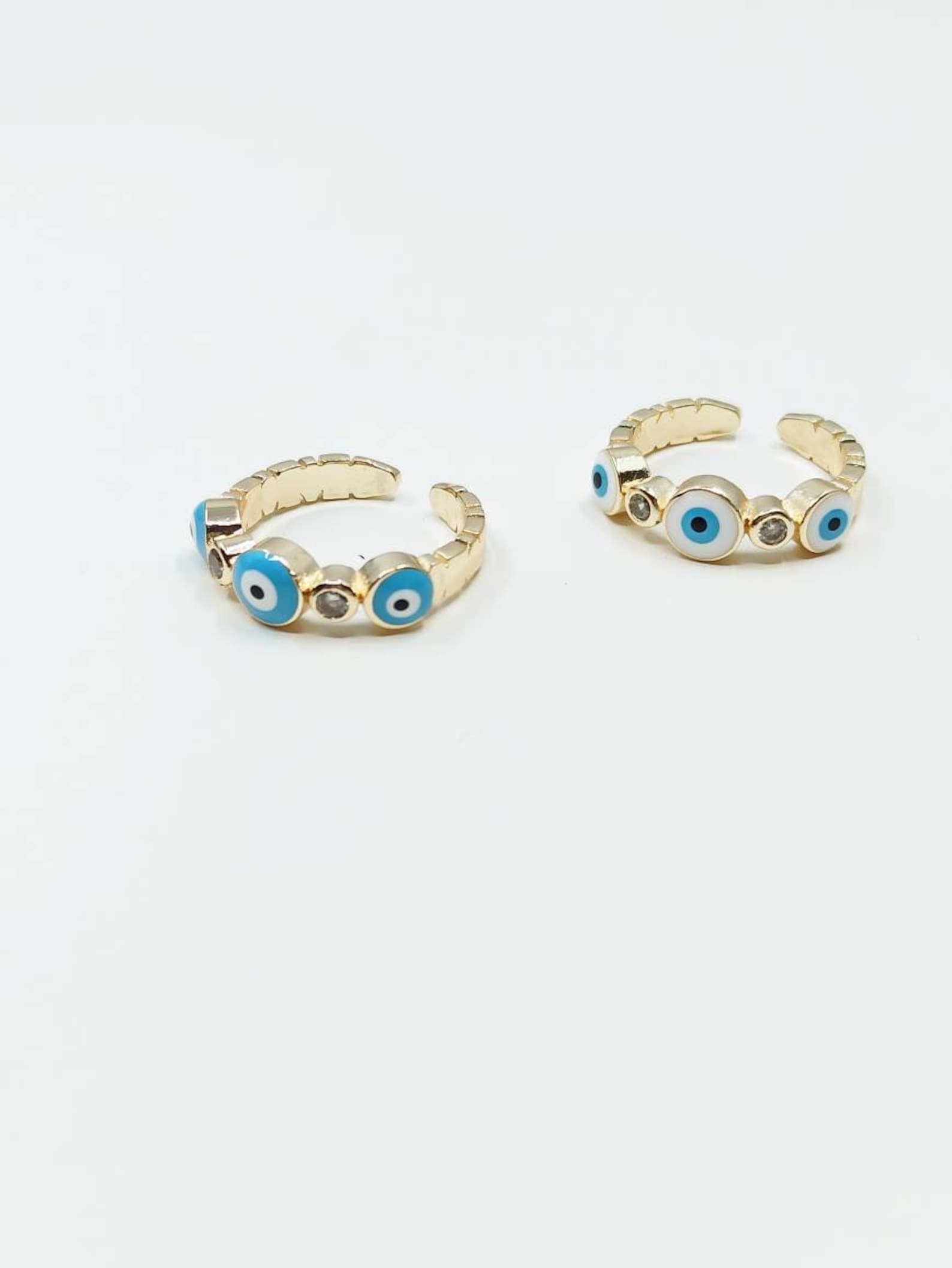 Evil Eye Rings Adjustable Ring Evil Eye Jewelry Turkish Eye | Etsy