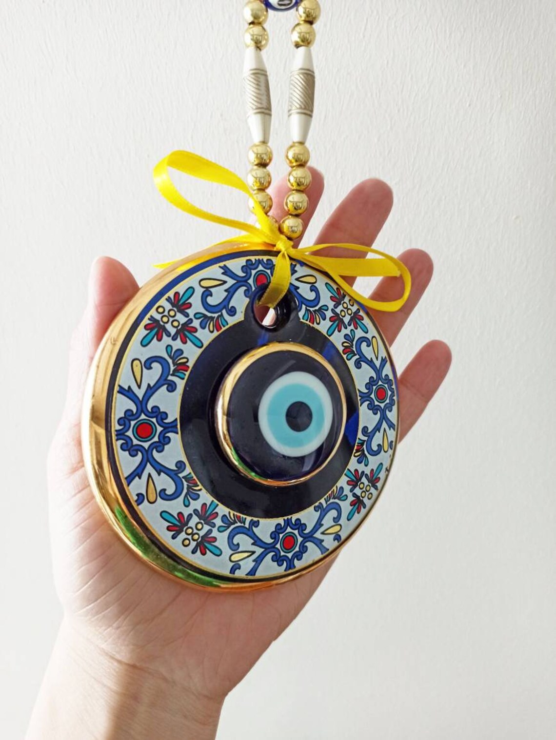 Large Evil Eye Decor Glass Evil Eye Hanging Evil Eye Art - Etsy