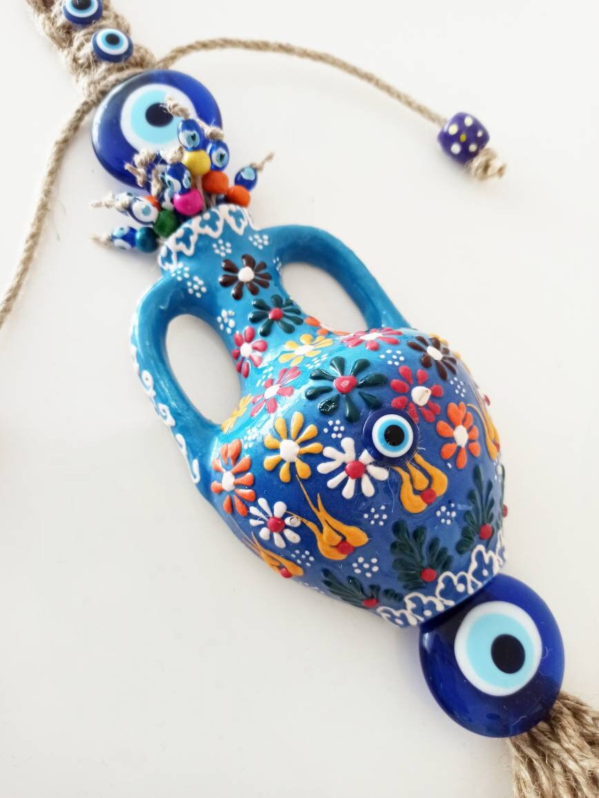Evil Eye Wall Hanging Turkish Decor Nazar Ceramic Decor - Etsy