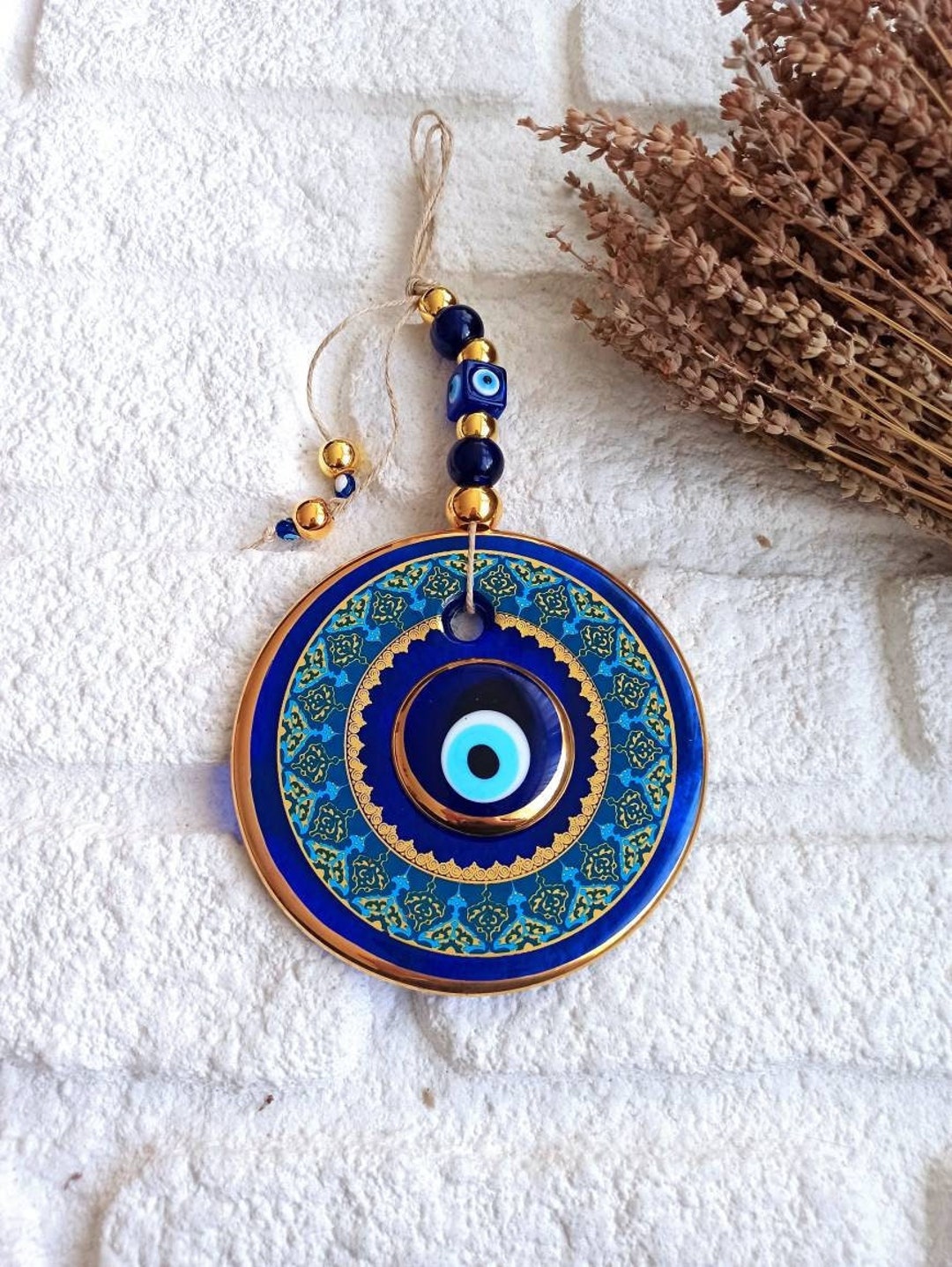 Large Evil Eye Wall Hanging, Turkish Eye Decor, Evil Eye Home, House ...