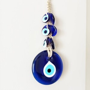 Large Evil Eye Wall Hanging, Macrame Blue Evil Eye, Evil Eye Outdoor ...