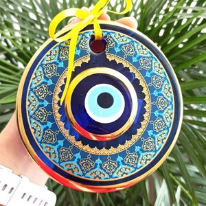 Large Evil Eye Wall Hanging, Turkish Eye Decor, Evil Eye Home, House ...