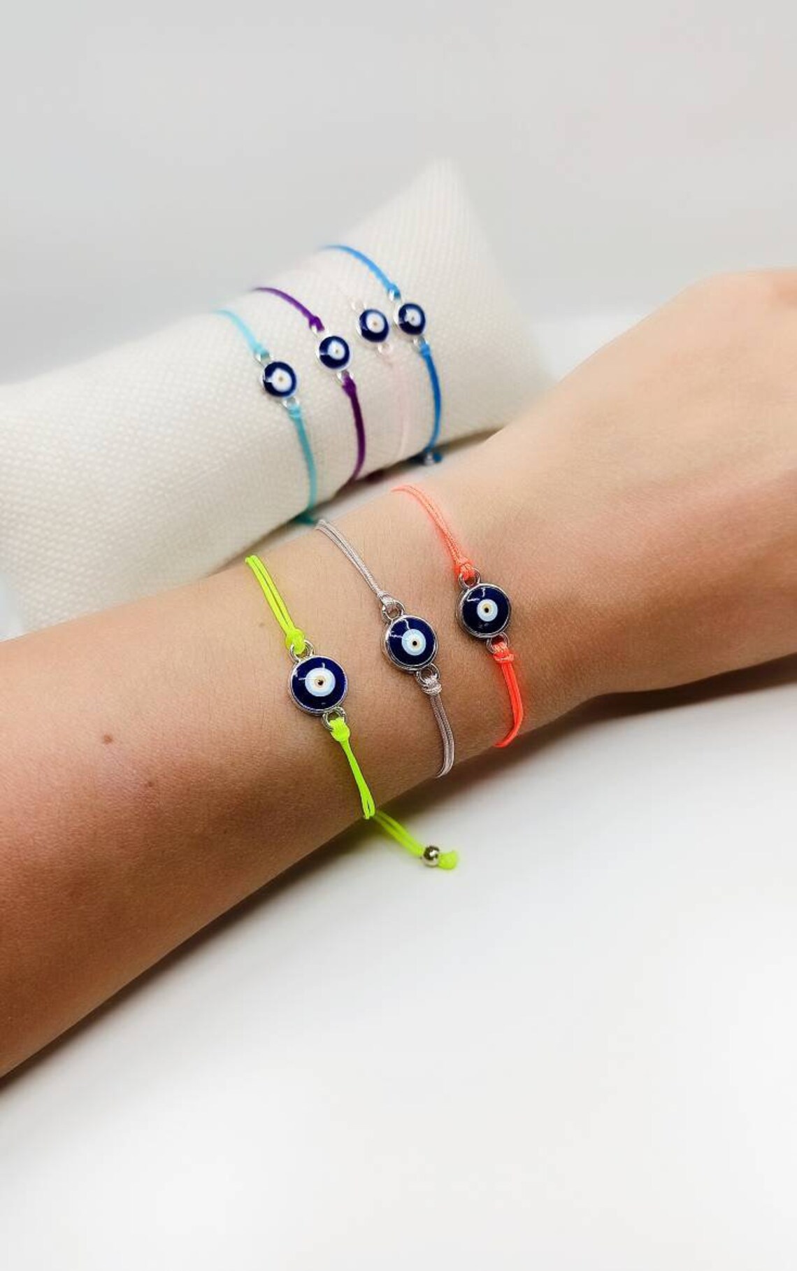 Evil Eye String Bracelet Blue Evil Eye Bracelet Evil Eye | Etsy