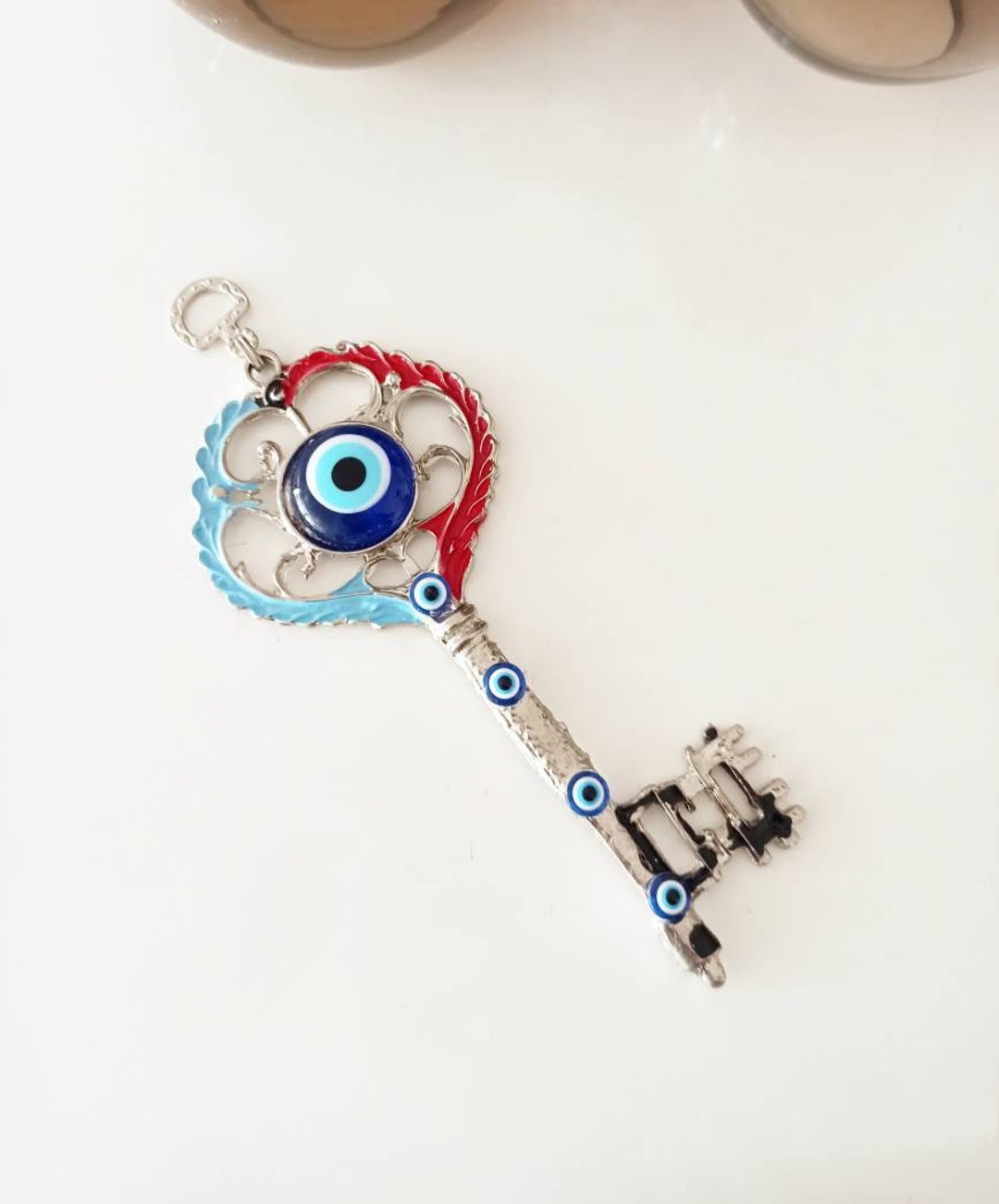 Key Wall Decor, Evil Eye Decor, Skeleton Key, Rustic Home Decor ...