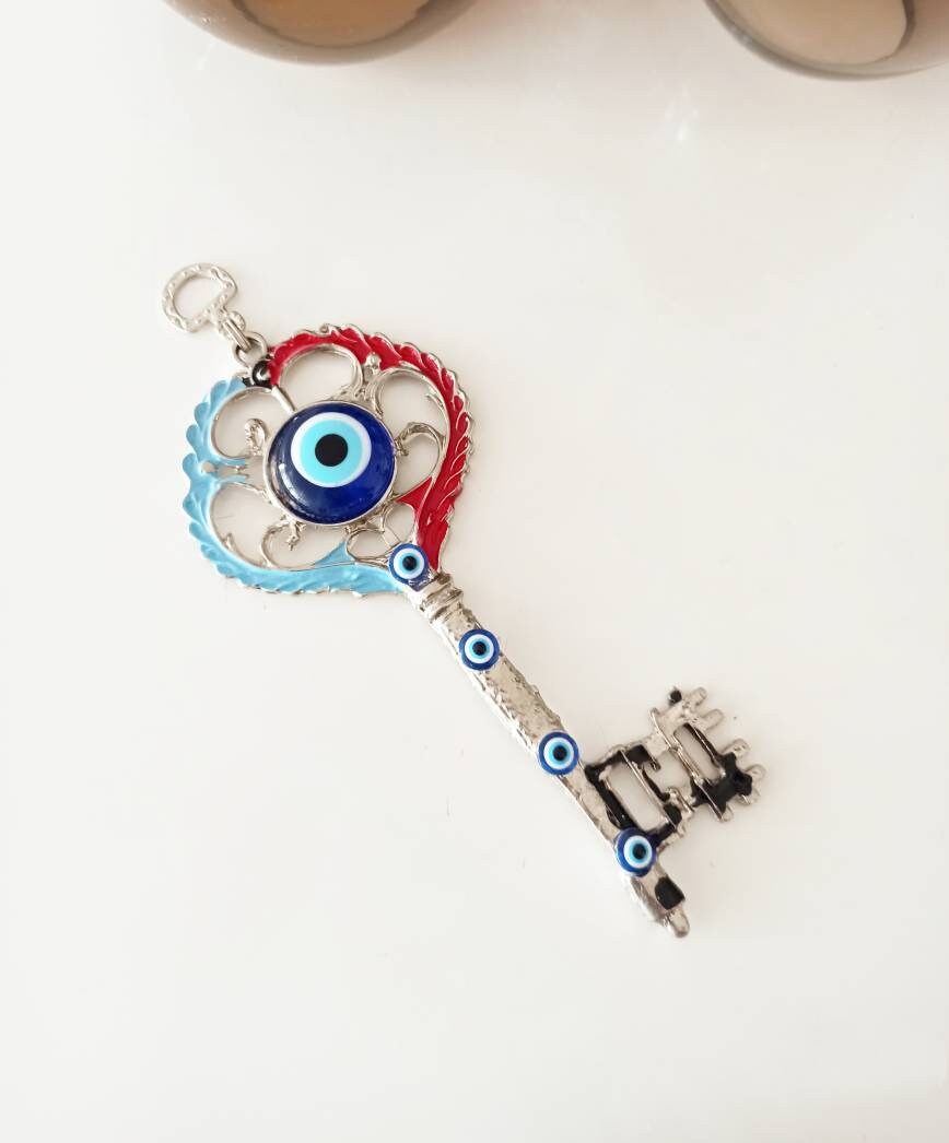 Key Wall Decor Evil Eye Decor Skeleton Key Rustic Home - Etsy