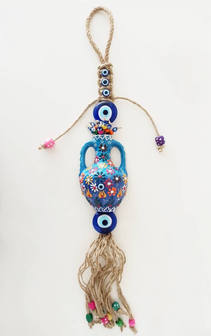 Evil Eye Wall Hanging Turkish Decor Nazar Ceramic Decor - Etsy